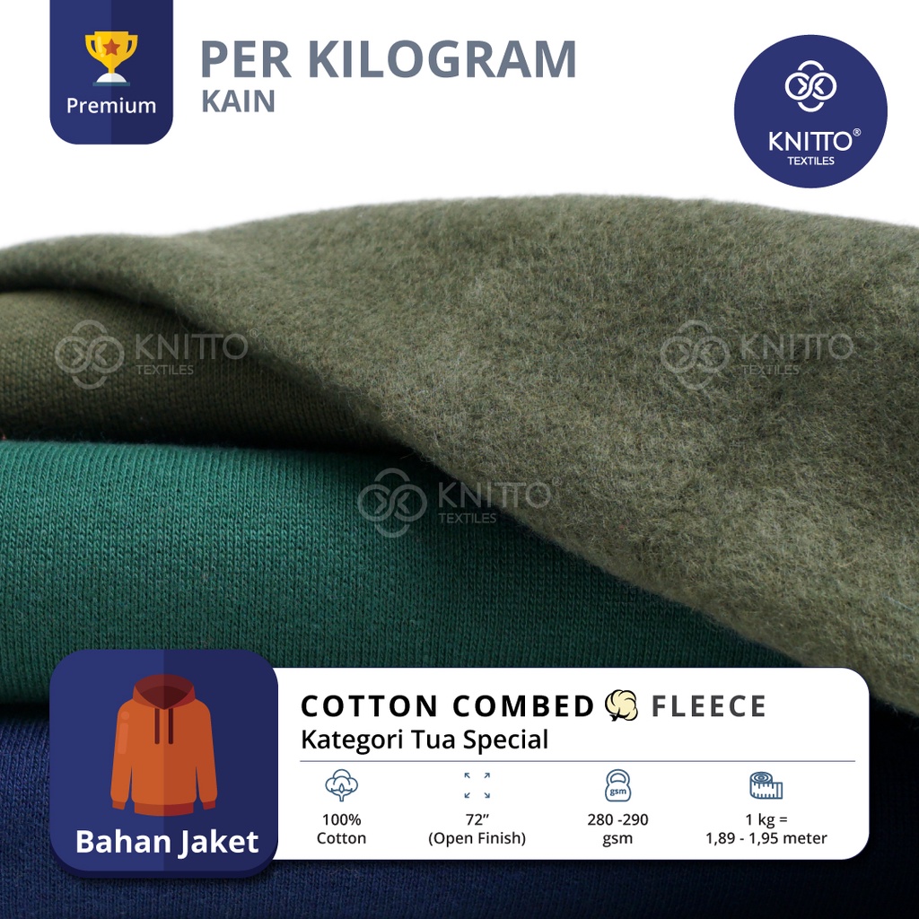 Jual KAIN COTTON COMBED FLEECE WARNA TUA SPECIAL ( BAHAN SWEATER ...