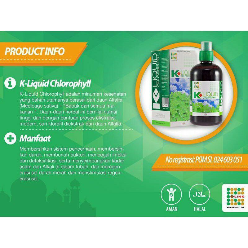 Jual K-Liquid Chlorophyll K-Link Original / 500ML | Shopee Indonesia