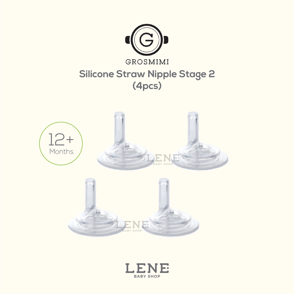 Jual Grosmimi Silicone Straw Nipple Stage 2 (4pcs) | Shopee Indonesia
