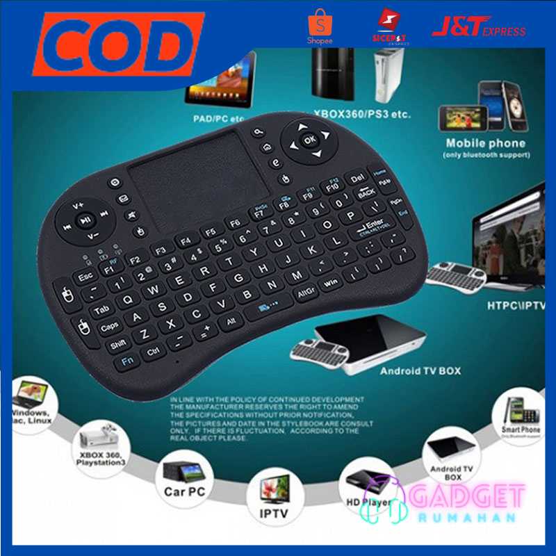 Jual Taffware Mini Keyboard Wireless 2.4GHz dengan Touch Pad & Mouse ...