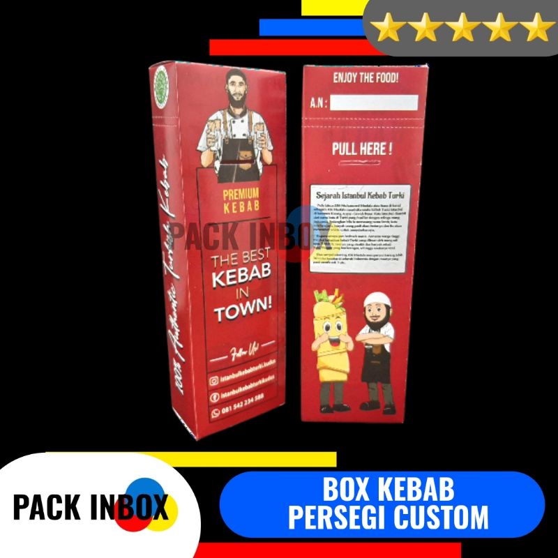 Jual CETAK BOX KEBAB PERSEGI CUSTOM KEMASAN KARDUS KEBAB CUSTOM ...
