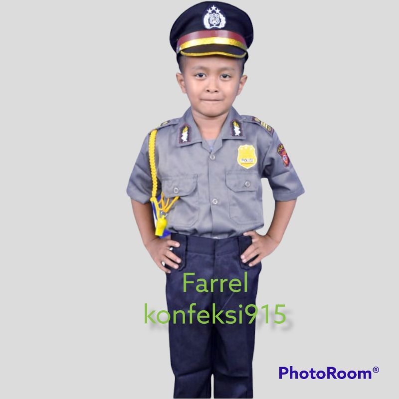 Jual seragam profesi polisi sabara anak TK//seragam polisi TK//seragam ...