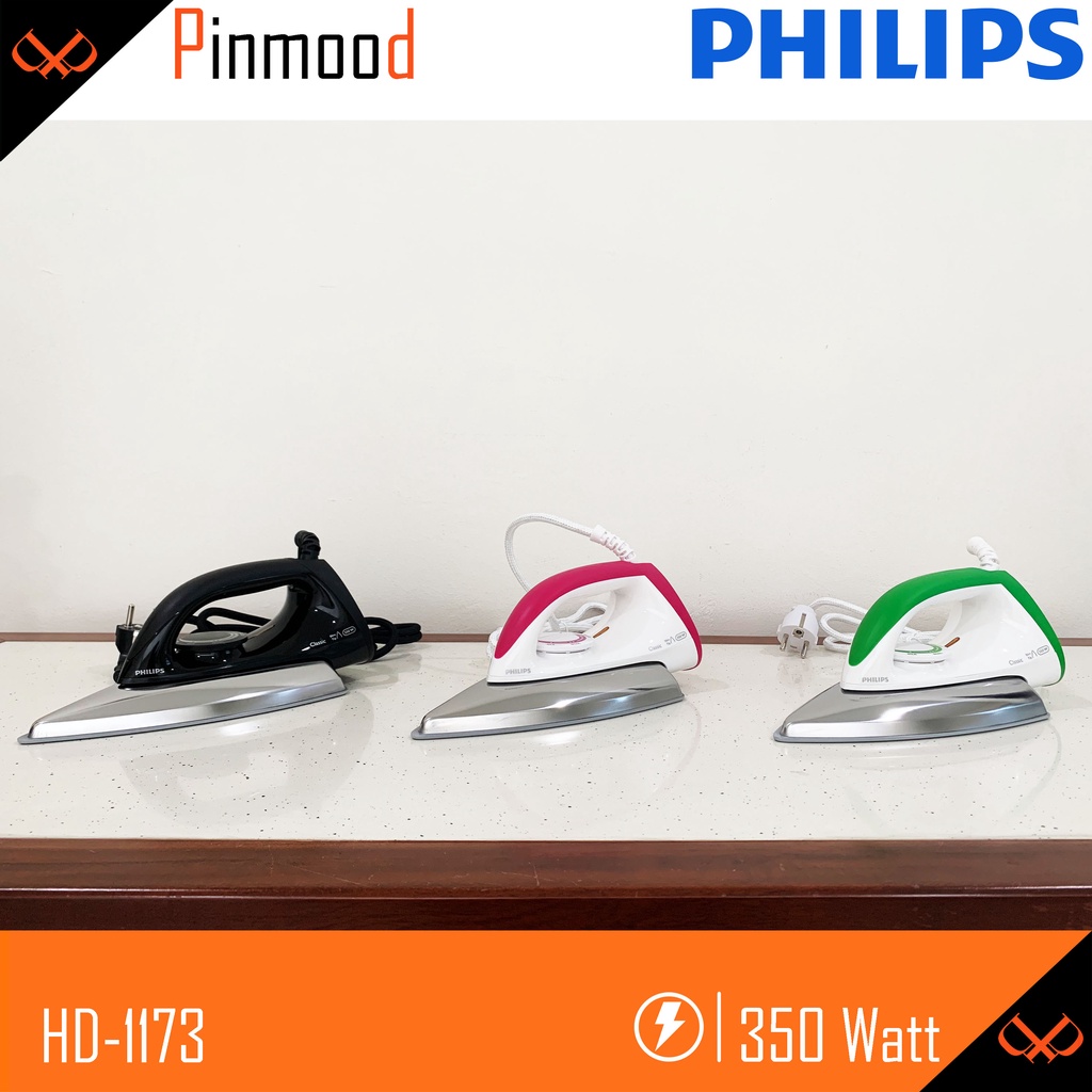 Jual PHILIPS SETRIKA LISTRIK HD-1173 CERAMIC DRY IRON GOSOKAN BAJU ANTI ...