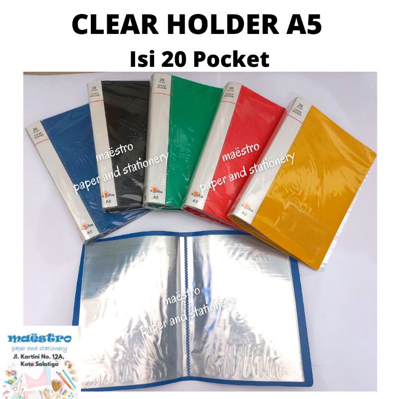 Jual Clear Holder A5 Isi 20 Pocket / Map Document Display Album ...