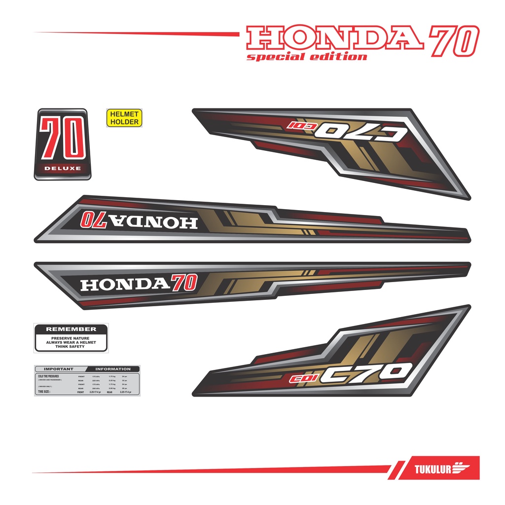 Jual STIKER HONDA C70 STRIPING DECAL C70 RACING SPECIAL EDITION 1 ...
