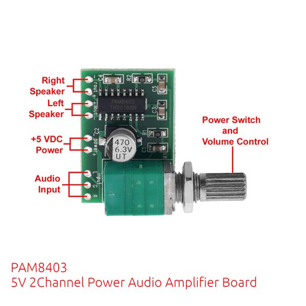 Jual PAM8403 Mini Digital HiFi Audio Amplifier PAM-8403 5V Stereo 2 CH ...