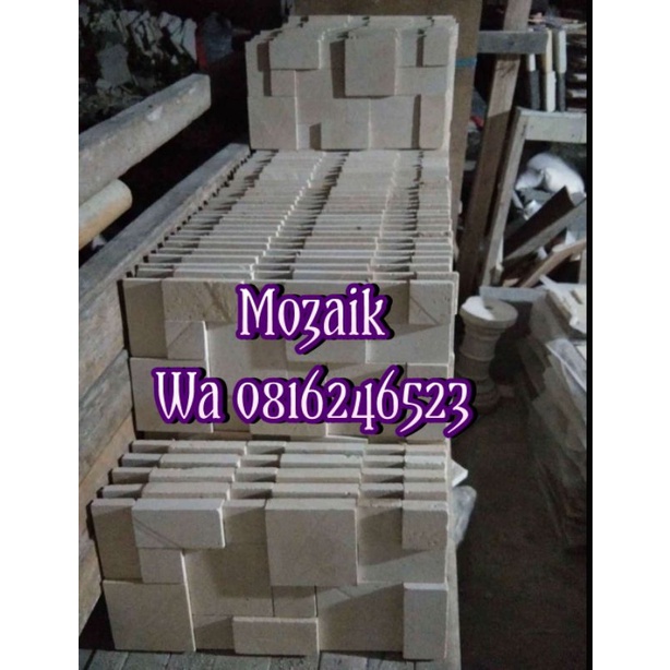 Jual mozaik batu alam tempel dinding terbaru walclauding berbagai motif ...