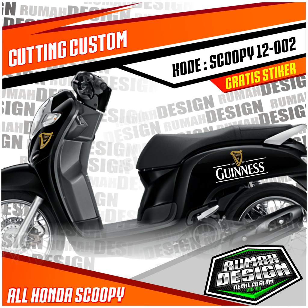 Jual DECAL STICKER HONDA SCOOPY 12 GUINNESS | Shopee Indonesia