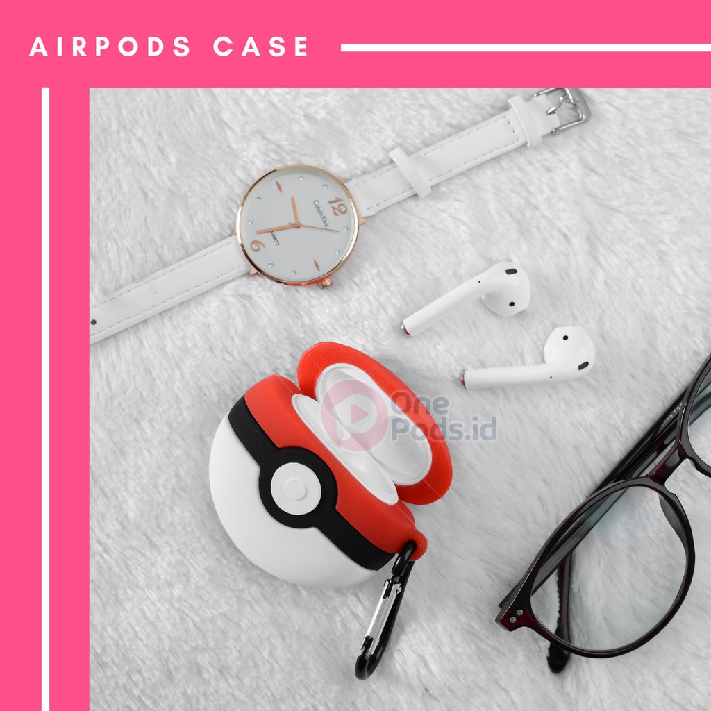 Jual Airpods Gen 2 Silicone Case Red Pokeball Pokemon / InPods 12 Cover ...