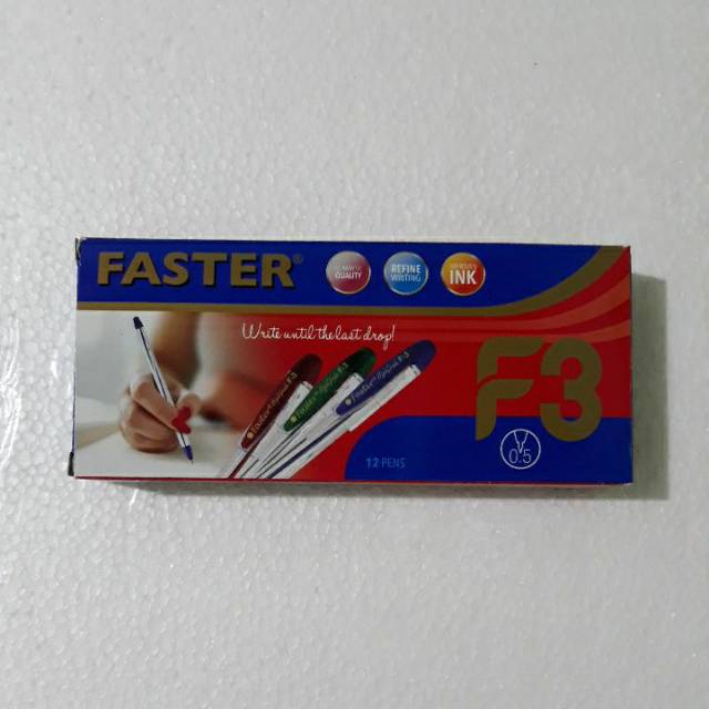Jual Pulpen Faster F3 hitam 0.5mm | Shopee Indonesia