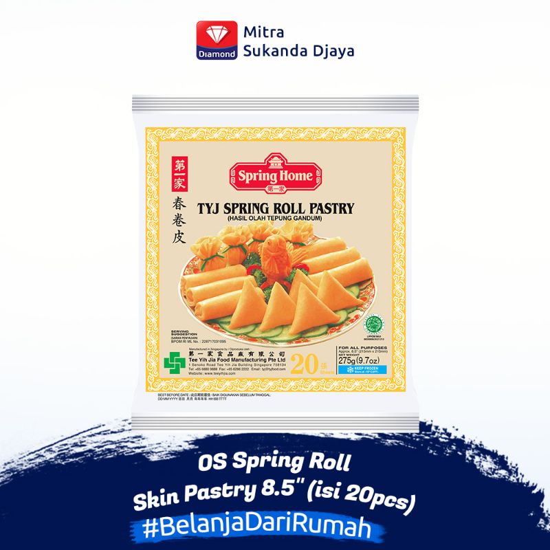 Jual TYJ Spring roll pastry 20 sheets 8.5" | Shopee Indonesia