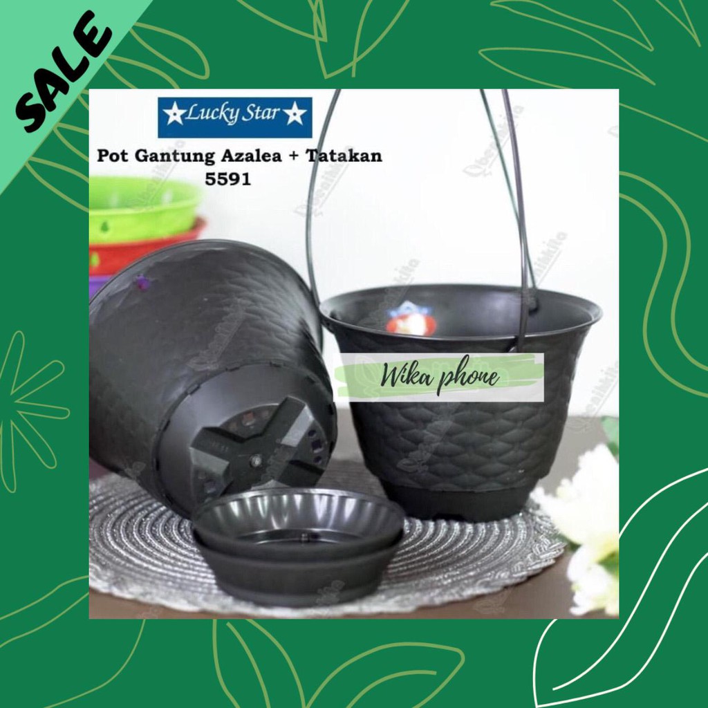 Jual PROMO - POT TANAMAN-BUNGA GANTUNG AZALEA 5591-H (LUCKY STAR ...
