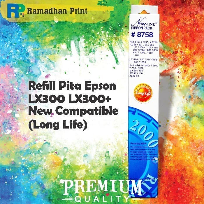 Jual Pita Refill Ribbon #8758 Compatible PRINTER LX 300 LX 800 LQ 310 ...