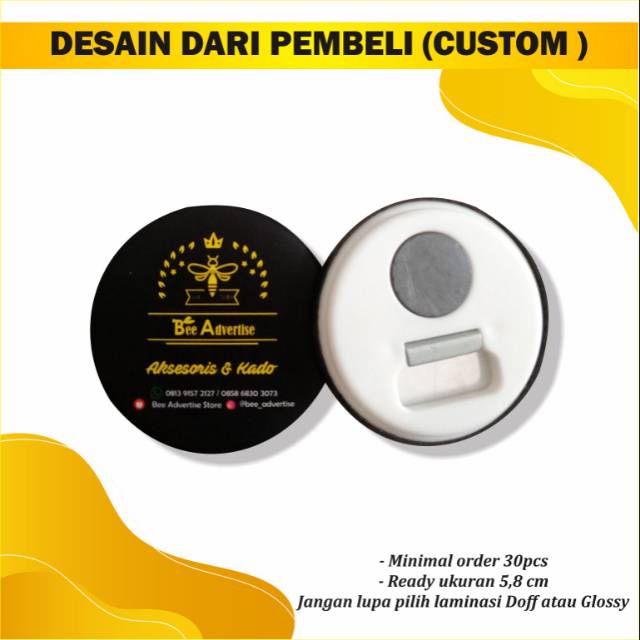 Jual Pin Magnet Pembuka Botol CUSTOM | Shopee Indonesia