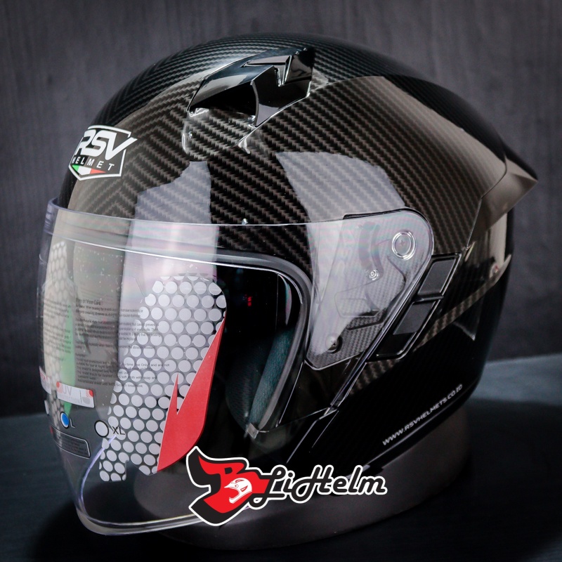 Jual RSV HELM SV300 CARBON | BLACK | SV 300 CARBONE DOUBLE VISOR | Shopee Indonesia