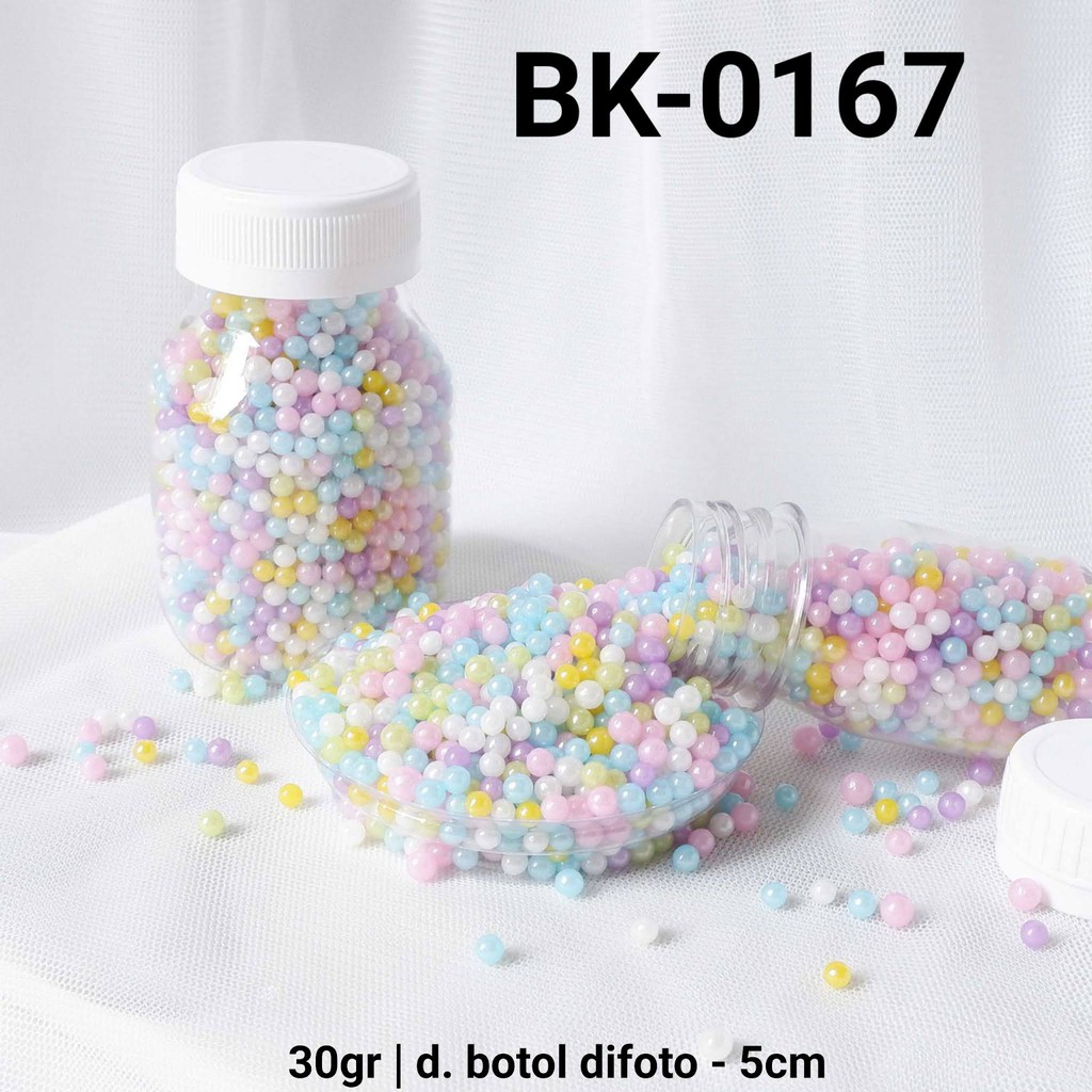Jual BK-0167 Sprinkles sprinkle sprinkel 30gr 30 gram mutiara warna ...