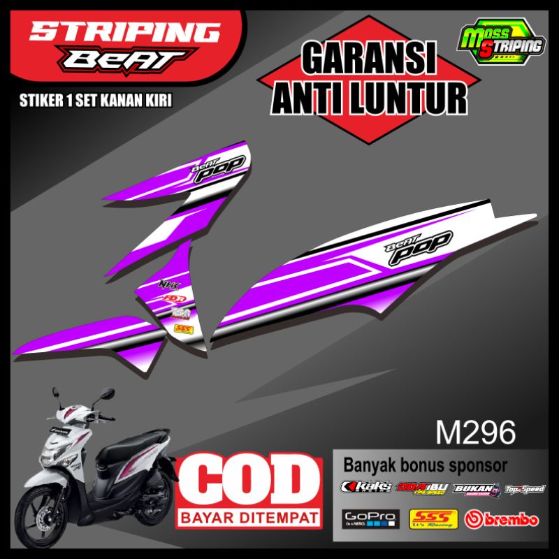 Jual Striping Stiker BEAT POP Desain Keren - Lis Les Polet Sticker ...