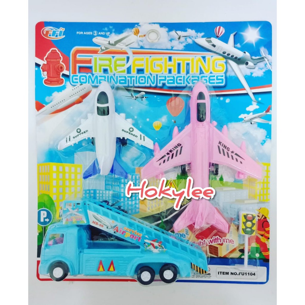 Jual MAINAN SET MINIATUR PESAWAT MOBIL BANDARA FIRE FIGHTING | Shopee ...