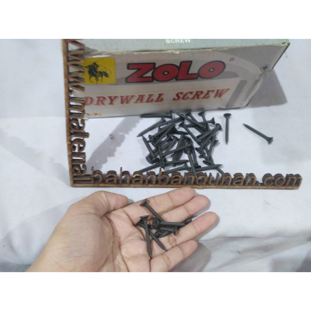 Jual skrup gypsum 6 x 1 zolo hitam gipsum sekerup drywall dry wall ...