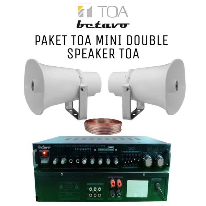 Jual Paket Toa Mini Double Speaker Toa ZH 625S Original Paket Sound Toa ...