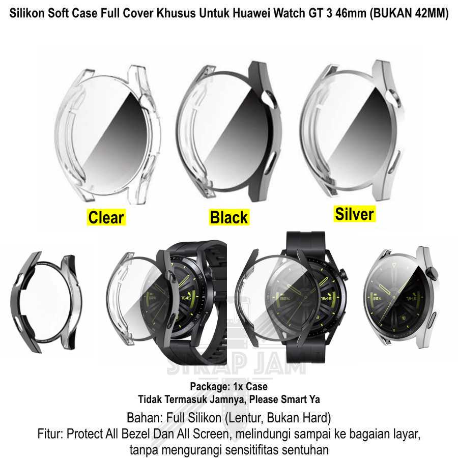 Jual Silikon Case Huawei Watch GT3 GT 3 46mm - Soft Cover Full Screen ...