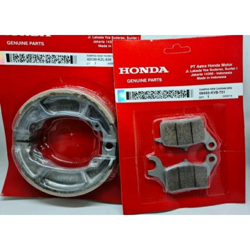 Jual KAMPAS REM DEPAN BELAKANG BEAT/VARIO 125/SCOPY/BEAT STREET/BEAT ...