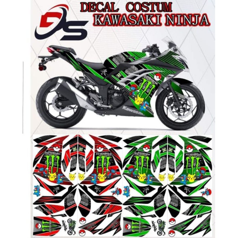 Jual Sticker Decal Ninja 250 Fi Striping Full Body Ninja 250 Fi Monster ...