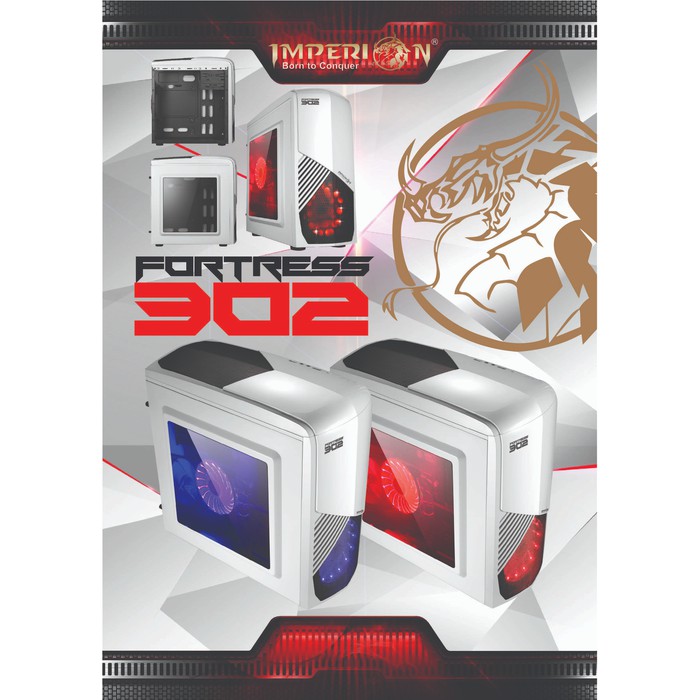 Jual Computer Case / PC Case Imperion Fortress 302 White | Shopee Indonesia
