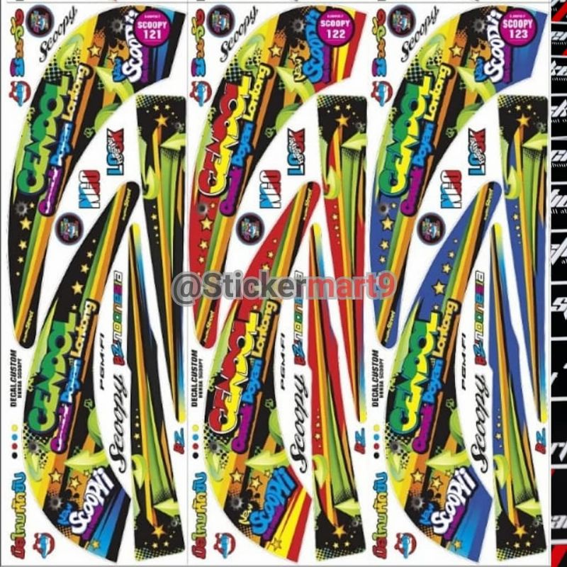 Jual STICKER STRIPING HONDA SCOOPY CENDOL THAI LOOK | Shopee Indonesia