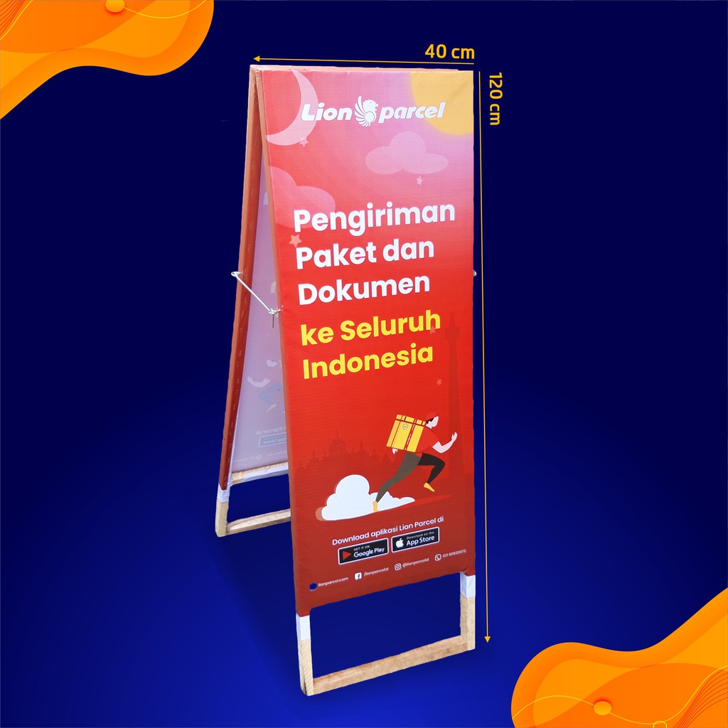 Jual LION PARCEL STANDING BANNER SPANDUK | Shopee Indonesia