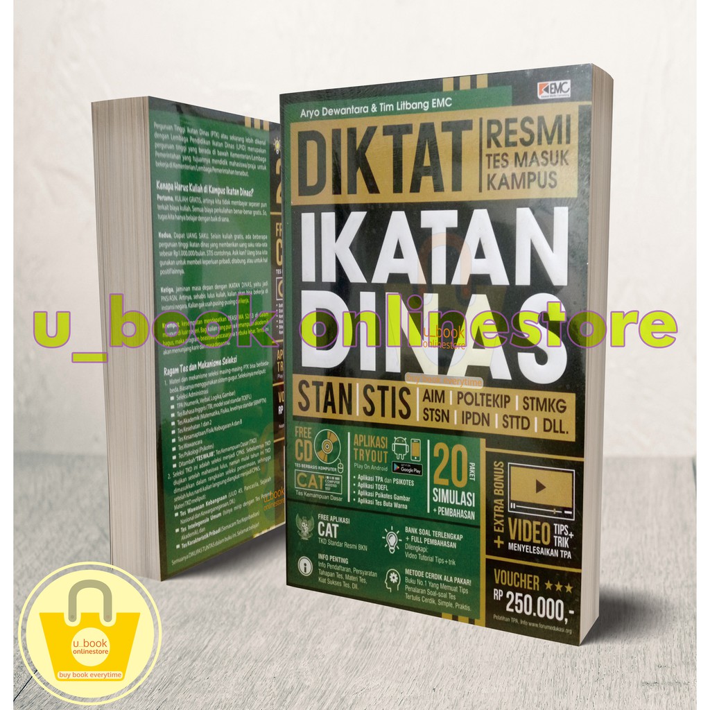 Jual BUKU DIKTAT RESMI TES MASUK KAMPUS IKATAN DINAS STAN STIS ...
