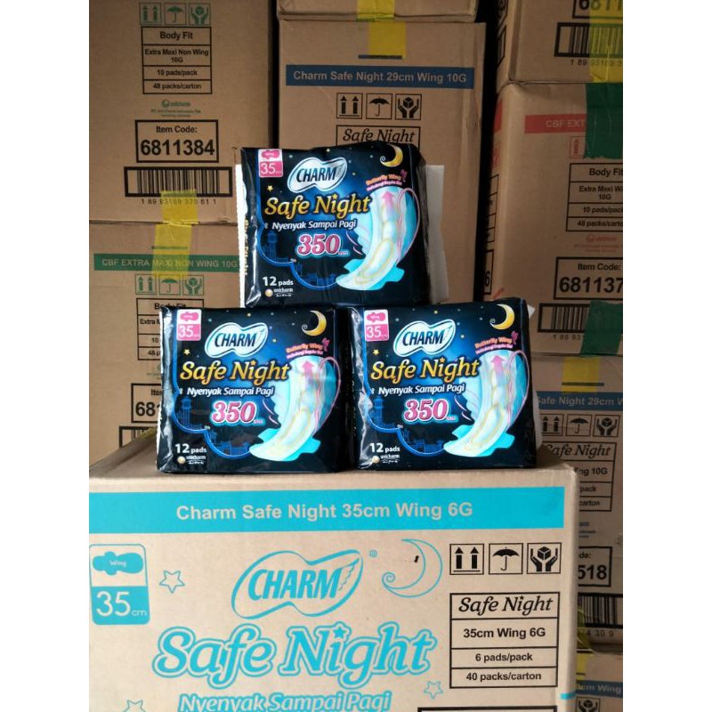 Jual Charm safe night isi 12pads 35 cm | Shopee Indonesia