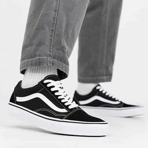 Jual Vans Old Skool Classic Black White Shopee Indonesia