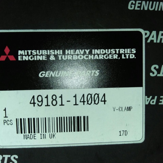 Jual 49181-14004 V-Clamp Asli Genuine Mitsubishi Sparepart Mesin Kapal ...
