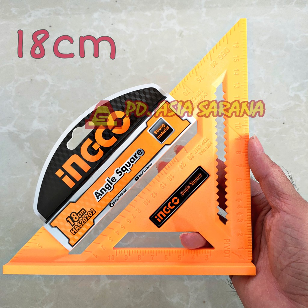 Jual Rafter Speed Square 18cm INGCO HAS20202 Penggaris Segitiga Siku ...