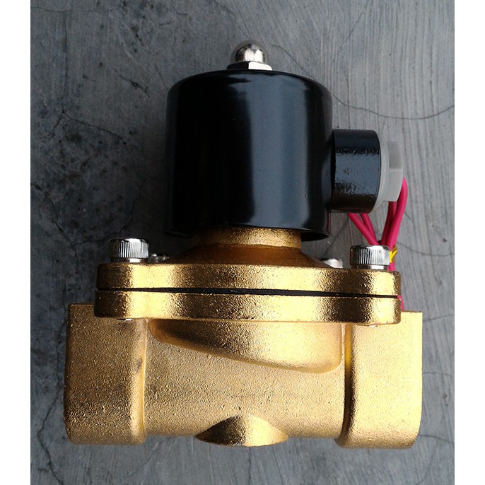 Jual Solenoid Valve Kuningan 1 Inchi 220VAC Normaly Closed | Shopee Indonesia