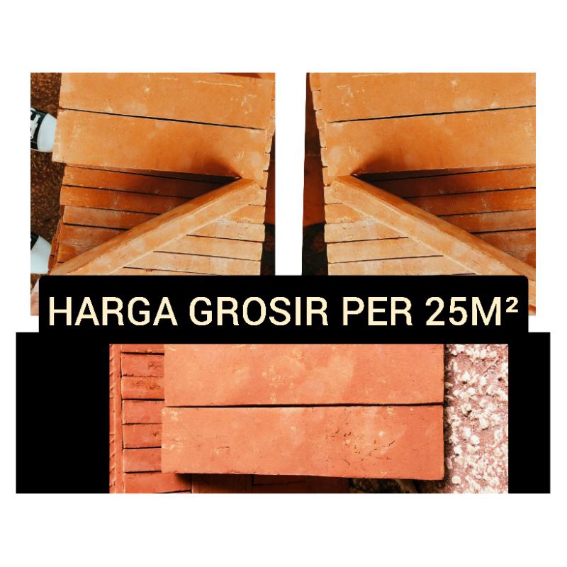 Jual bata tempel terakota polos dan bevel area jawa dan jogja | Shopee ...