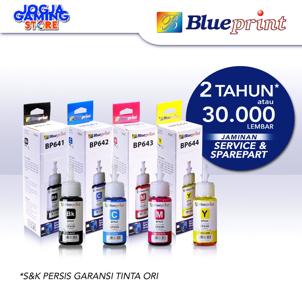 Jual TINTA REFILL BLUEPRINT 70ML BP641 For EPSON L120 L310 L360 L455 ...