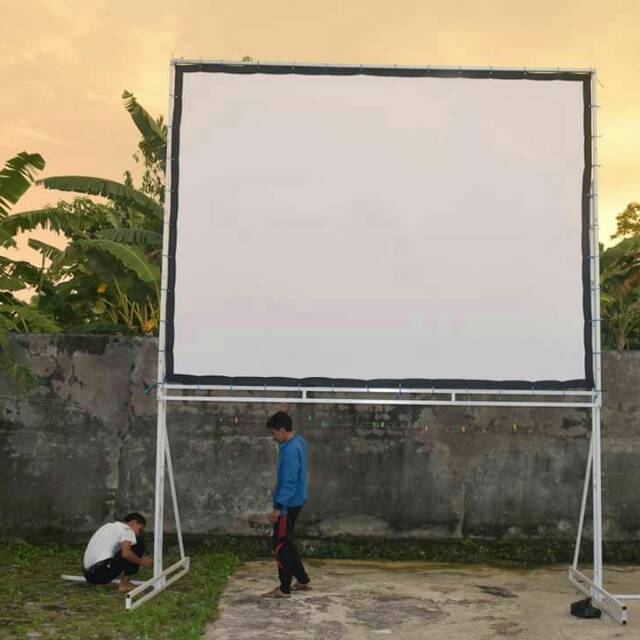 Jual screen projector ukuran 3 x 5 meter tanpa sambung | Shopee Indonesia
