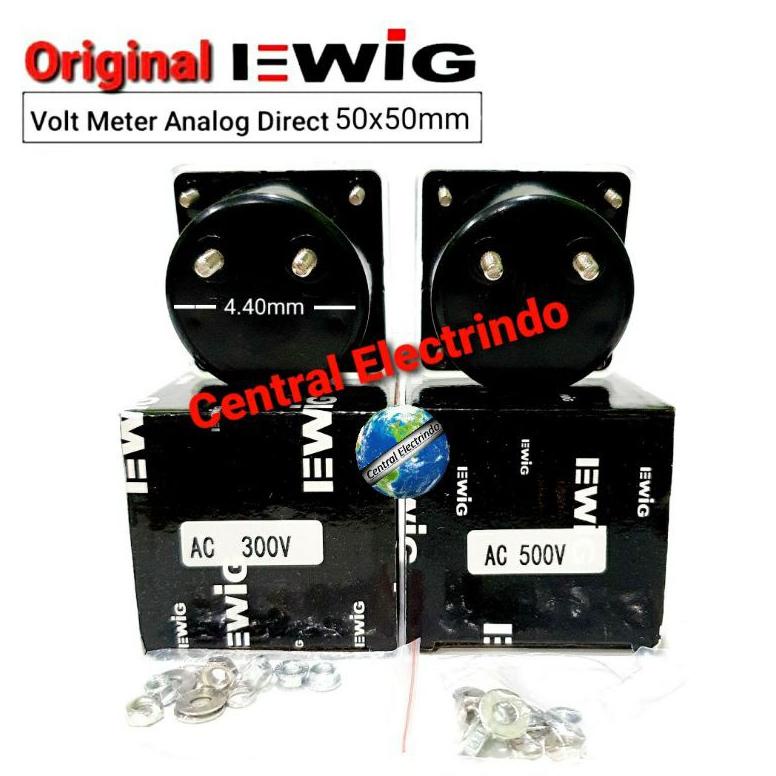 Jual Volt Meter Analog Ewig 300V & 500V 50X50Mm. | Shopee Indonesia