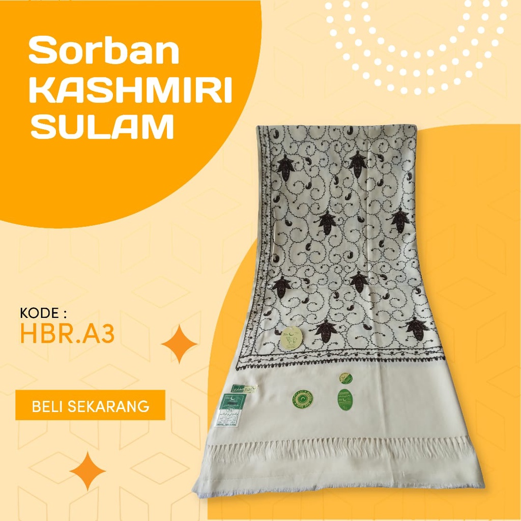 Jual Kain SORBAN Surban Selendang Kashmir Sulam Original India | Shopee ...