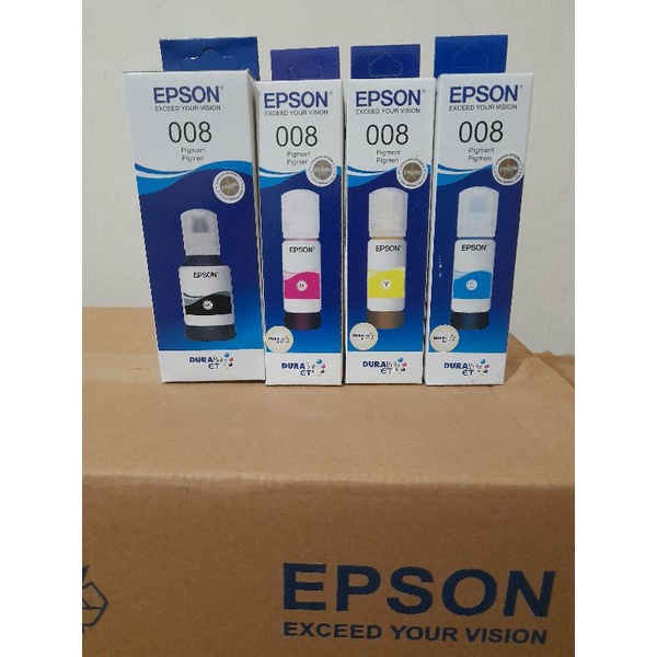 Jual Tinta Epson 008 Premium 1 Set ( BK C M Y ) | Shopee Indonesia