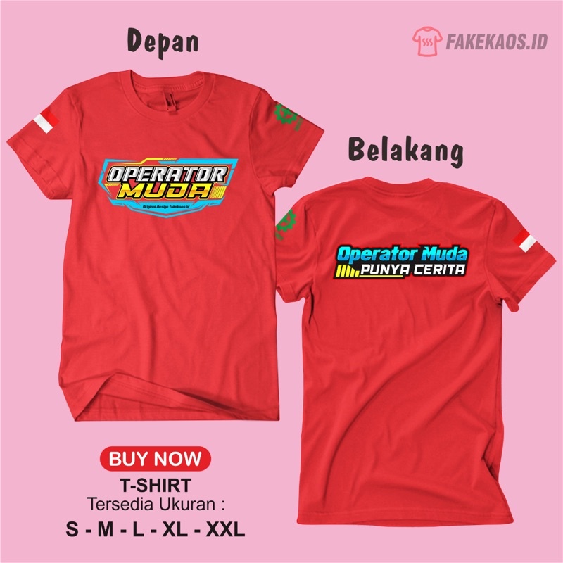 Jual kaos OPERATOR MUDA original (tebal bahan combed 24s) | Shopee ...