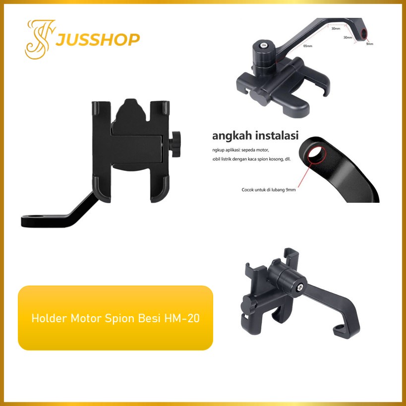 Jual Holder Motor Besi Spion HM-20 Universal murah bahan berkualitas | Shopee Indonesia