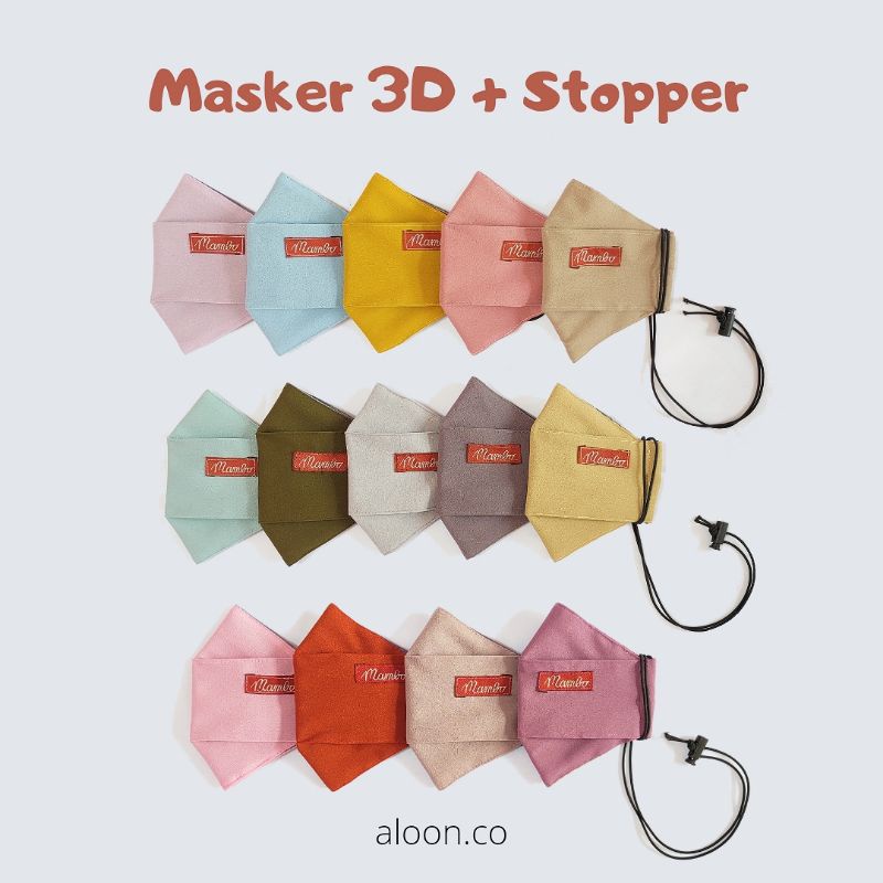 Jual Masker Kain 3D EVO STOPPER Kalung Masker 2 Ply Lapis Premium ...