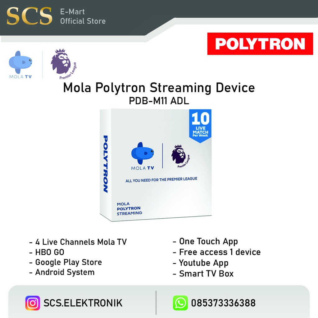 Jual Streaming Device Mola TV Polytron PDB-M11 Android (ORIGINAL) | Shopee Indonesia