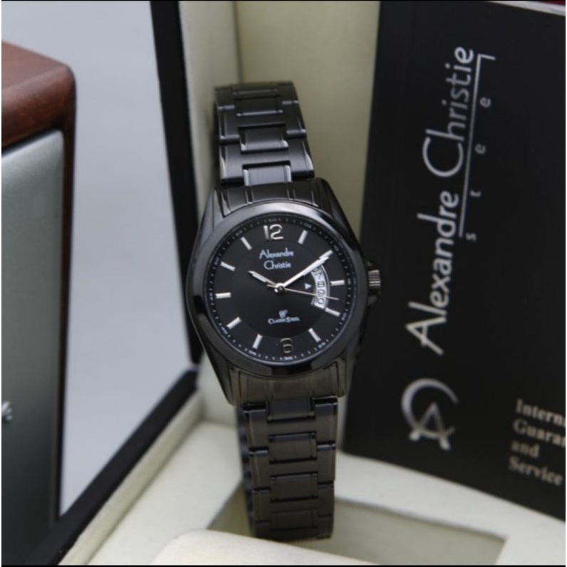 Jual Jam Cewek Alexandre Christie AC8289 Original Black | Shopee Indonesia