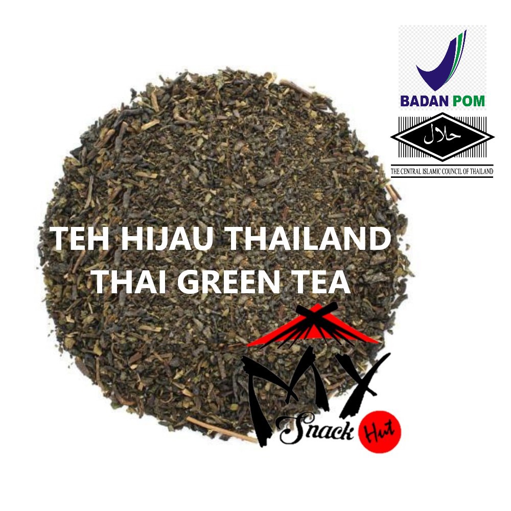 Jual THAI GREEN TEA 10GR - SERBUK DAUN TEH HIJAU KERING GRINTI LEAF ...