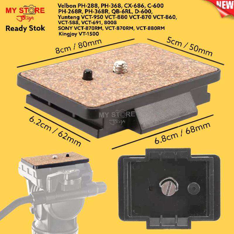 Jual Quick Release Plate Tripod Monopod Velbon PH-268 PH-288 PH-368 CX ...