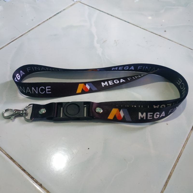 Jual Lanyard BANK MEGA FINANCE tali lanyard DISTRO gantungan kunci name ...